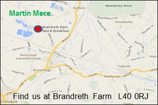 burscough-map - Brandreth Barn, Bed and Breakfast